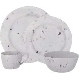 Travellife Soria Melamin Geschirr-Set 16 teilig terrazzo - Kunststoff und Melamin Geschirr-Sets