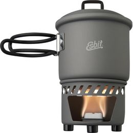 Esbit Camping Kochset für Trockenbrennstoff Hartanodisiertes Aluminium 585 ml - Taschenkocher