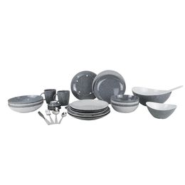 Gimex Geschirr-Set Classic Line 16-tlg. granite f&uuml;r 4 Personen - Kunststoff und Melamin Geschirr-Sets