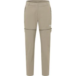 Jack Wolfskin Hikeout Zip Off Damen Hose hellbraun 46 - Damenhosen, -r&ouml;cke & -kleider