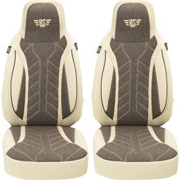 Bremer-Sitzbez&uuml;ge Wohnmobil Schonbez&uuml;ge 2 St&uuml;ck f&uuml;r Ducato / Jumper / Boxer braun/beige - Sitzbez&uuml;ge