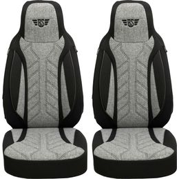 Bremer-Sitzbez&uuml;ge Wohnmobil Schonbez&uuml;ge 2 St&uuml;ck f&uuml;r Ducato / Jumper / Boxer schwarz/grau - Sitzbez&uuml;ge