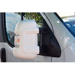 Milenco Spiegel Schutzkappe f&uuml;r Fiat Ducato, Peugeot Boxer und Citroen Relay 2 St&uuml;ck Wei&szlig; - Zubeh&ouml;r Caravanspiegel