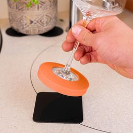 Silwy Magnet-Kondom f&uuml;r Stielgl&auml;ser inkl. Pad orange - Halterungen und Befestigungen