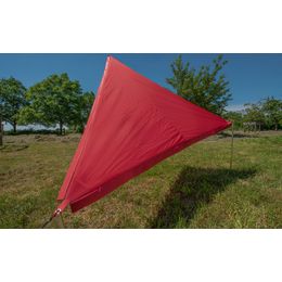 Bent Sonnensegel Zip-Protect Canvas Single mit Rei&szlig;verschluss-Abdeckklappen rot/RV schwarz - Pavillons & Tarps