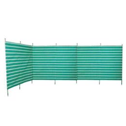 Blue Diamond gestreifter Windschutz 5,4 x 1,22 Meter gr&uuml;n - Sichtschutz & Sonnenschirme