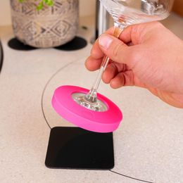 Silwy Magnet-Kondom f&uuml;r Stielgl&auml;ser inkl. Pad pink - Halterungen und Befestigungen