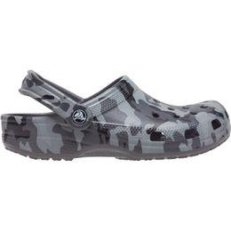 Crocs Classic Printed Camo Clog Unisex Allround Schuh dunkelgrau 39-40 - Damenschuhe