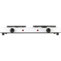 Mestic MKT-200 Elektroherd mit zwei Kochplatten wei&szlig; - Elektrokocher und Kochplatten