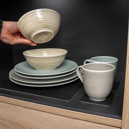 Silwy Magnet Porzellan Geschirrset 11-teilig f&uuml;r 2 Personen Mix Match - Kunststoff und Melamin Geschirr-Sets
