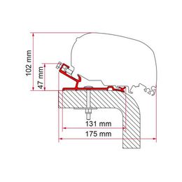 Fiamma Hymer Markisenadapter f&uuml;r Fiamma F80/F65 400 cm - Markisenadapter
