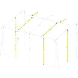 WALKER Safety Set Zus&auml;tzliches Stahlgest&auml;nge f&uuml;r Vorzelt Maxi 380 - Zelt-Gest&auml;nge & Zubeh&ouml;r