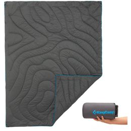 KingCamp Contour Decke mit Druckkn&ouml;pfen 175 x 135 cm Slate Grey - Decken
