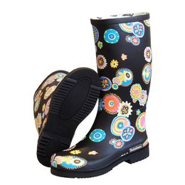 Bockstiegel Marina Damen Gummistiefel schwarz multi 40 - Damenschuhe