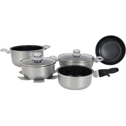 Gimex Topfset Aluminium Induktion silber 8-tlg. - Kochgeschirr-Sets