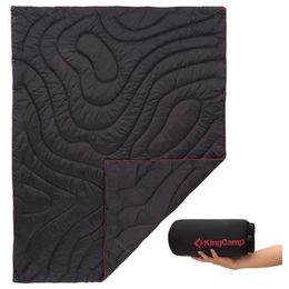 KingCamp Contour Decke mit Druckkn&ouml;pfen 175 x 135 cm Black - Decken