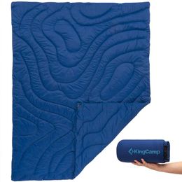 KingCamp Contour Decke mit Druckkn&ouml;pfen 175 x 135 cm Dark Blue - Decken