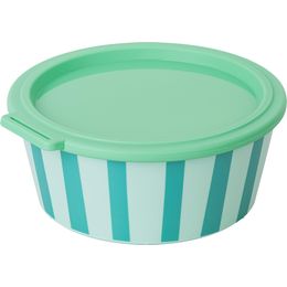 Koziol Schale mit Deckel Nora Box 1,3 Liter Stripes sweet green/mid green - Sch&uuml;sseln & Schalen