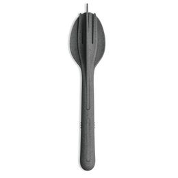 Koziol KLIKK Besteck-Set 3-tlg. nature ash grey - Campingbesteck