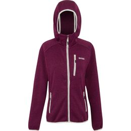 Regatta Newhill II Damen Fleecejacke mit Kapuze dunkelrot 44 - Damenjacken