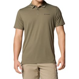 Columbia Tech Trail Utility Herren Poloshirt olive M - Herrenshirts, -hemden & -pullover