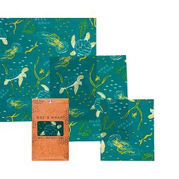 Bees Wrap Bienenwachstuch 3er-Pack gemischt Ocean Print - Lebensmittelbeh&auml;lter / Vorratsdosen von BeesWrap
