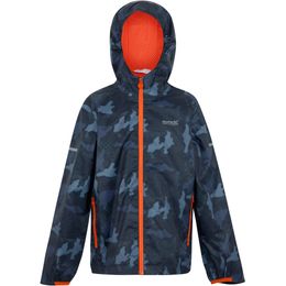 Regatta Printed Lever II Kinderregenjacke dunkelblau 152 - Kinderjacken