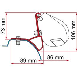 Fiamma Kit Renault Trafic ab 2015 / Opel Vivaro / Fiat Talento / NV300 / Rapido Mirande S - Markisenadapter