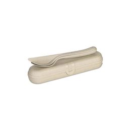 Koziol Besteck Etui + Besteckset KLIKK READY 2er-Set Nature Desert Sand - Campingbesteck