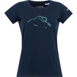 Regatta Breezed V Damen T-Shirt dunkelblau 46 - Damenshirts, -blusen & -pullover