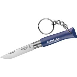 Opinel N&deg;04 Colorama Taschenmesser mit Schl&uuml;sselanh&auml;nger Klingenl&auml;nge 5 cm blau - Campingbesteck