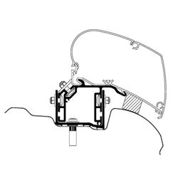 Thule Markisenadapter VW Crafter ab Baujahr 2017 RHD (UK) - Markisenadapter