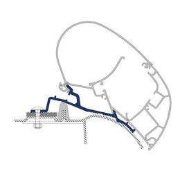 Dometic PR-Adapt Adapter f&uuml;r Dachmarkisen PW 2000 und PW 2500 4,5m - Markisenadapter