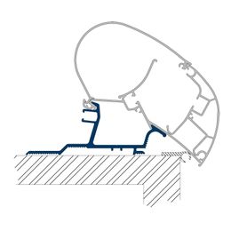 Dometic PR-Adapt Adapter f&uuml;r Dachmarkisen PW 2000 und PW 2500 3-teilig - Markisenadapter