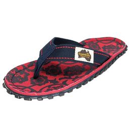 Gumbies Red & Blue Rose Herren Zehentrenner rot 42 - Herrenschuhe
