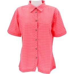 Deproc Damen Funktionsbluse rose kariert pink 38 - Damenshirts, -blusen & -pullover