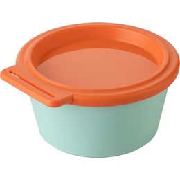 Koziol Schale Nora Box mit Deckel 250 ml sweet green/strong coral - Sch&uuml;sseln & Schalen