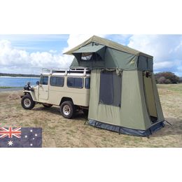 Gordigear Dachzelt Tanami Plus 180 mit Vorzelt gr&uuml;n 180 x 320 cm f&uuml;r 4 Personen - Klappdachzelte