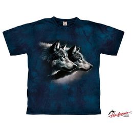 Harlequin Two Wolves T-Shirt dunkelblau S - Herrenshirts, -hemden & -pullover