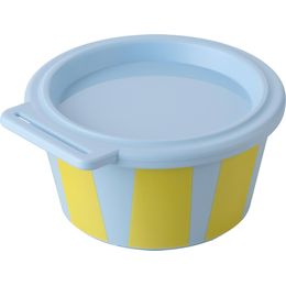 Koziol Schale Nora Box mit Deckel 250 ml Stripes sweet blue - Sch&uuml;sseln & Schalen