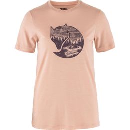 Fj&auml;llr&auml;ven Fj&auml;llr&auml;ven Abisko Wool Fox Damen T-Shirt rosa L - Damenshirts, -blusen & -pullover