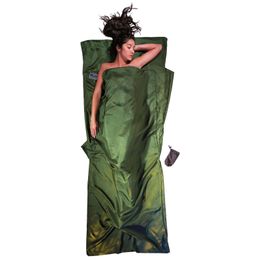 CocoonLeicht-Reiseschlafsack Rechteck Seide dark olive green - Schlafs&auml;cke