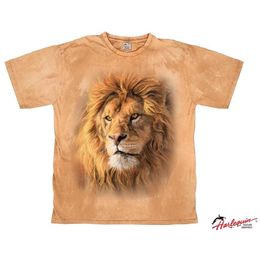 Harlequin Portrait of a Lion T-Shirt hellbraun S - Herrenshirts, -hemden & -pullover