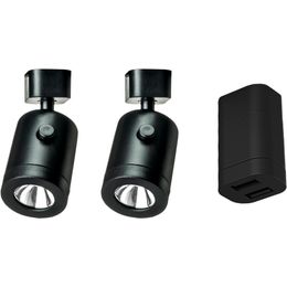 Haba 2er Strahler-Set Lanciano S mit Doppel-USB Dose - Einbauleuchten & Leuchtmittel