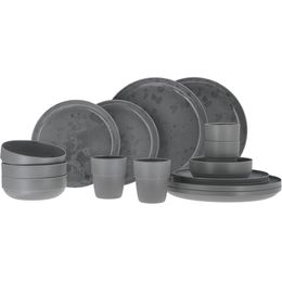 Travellife Palma 16 teiliges anti-slip Geschirrset dunkelgrau - Kochgeschirr-Sets