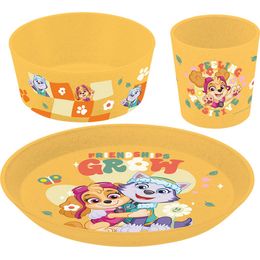 Koziol Connect Paw Patrol Geschirr-Set 3-tlg. organic yellow - Kunststoff und Melamin Geschirr-Sets