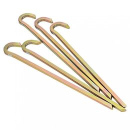 Berger Vierkant Erdnagel Zelthering 22 cm aus Stahl f&uuml;r extrem harte B&ouml;den, 5er-Pack - Zeltheringe & Abspannmaterial