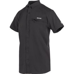 Regatta Travel Packaway Herren Hemd schwarz M - Herrenshirts, -hemden & -pullover