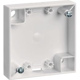 Aufbaugehäuse flach AP Integro Flow/Pure Polarweiß glänzend ohne Zugentlastung - Schalter, Taster & Rahmen von Berker