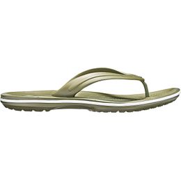 Crocs Crocband Flip Unisex Sandalen dunkelgr&uuml;n 36-37 - Herrenschuhe